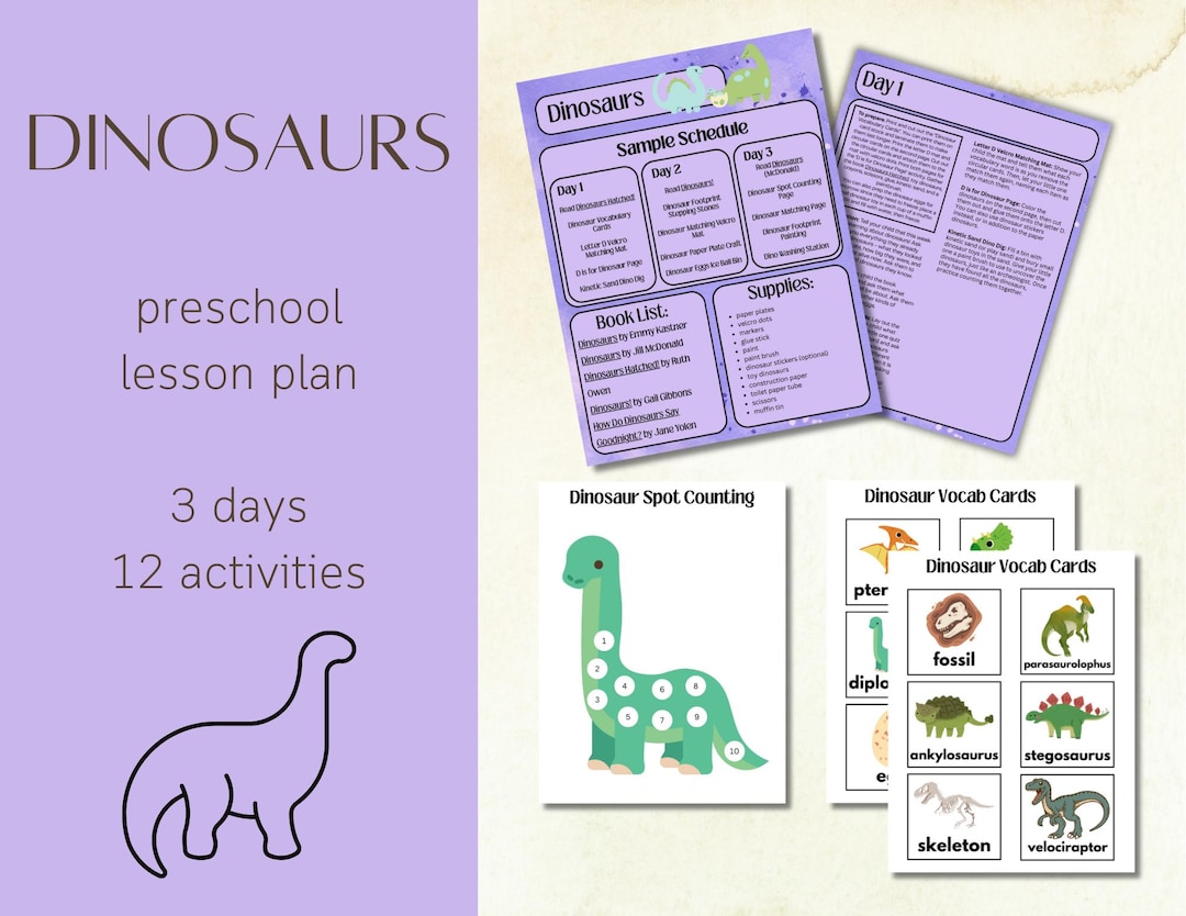 Dinosaurs Preschool Lesson Home Learning Resource Dinosaurs Preschool ...