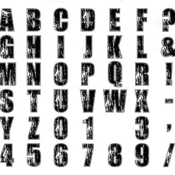 Varsity Grunge Font Svg - Etsy