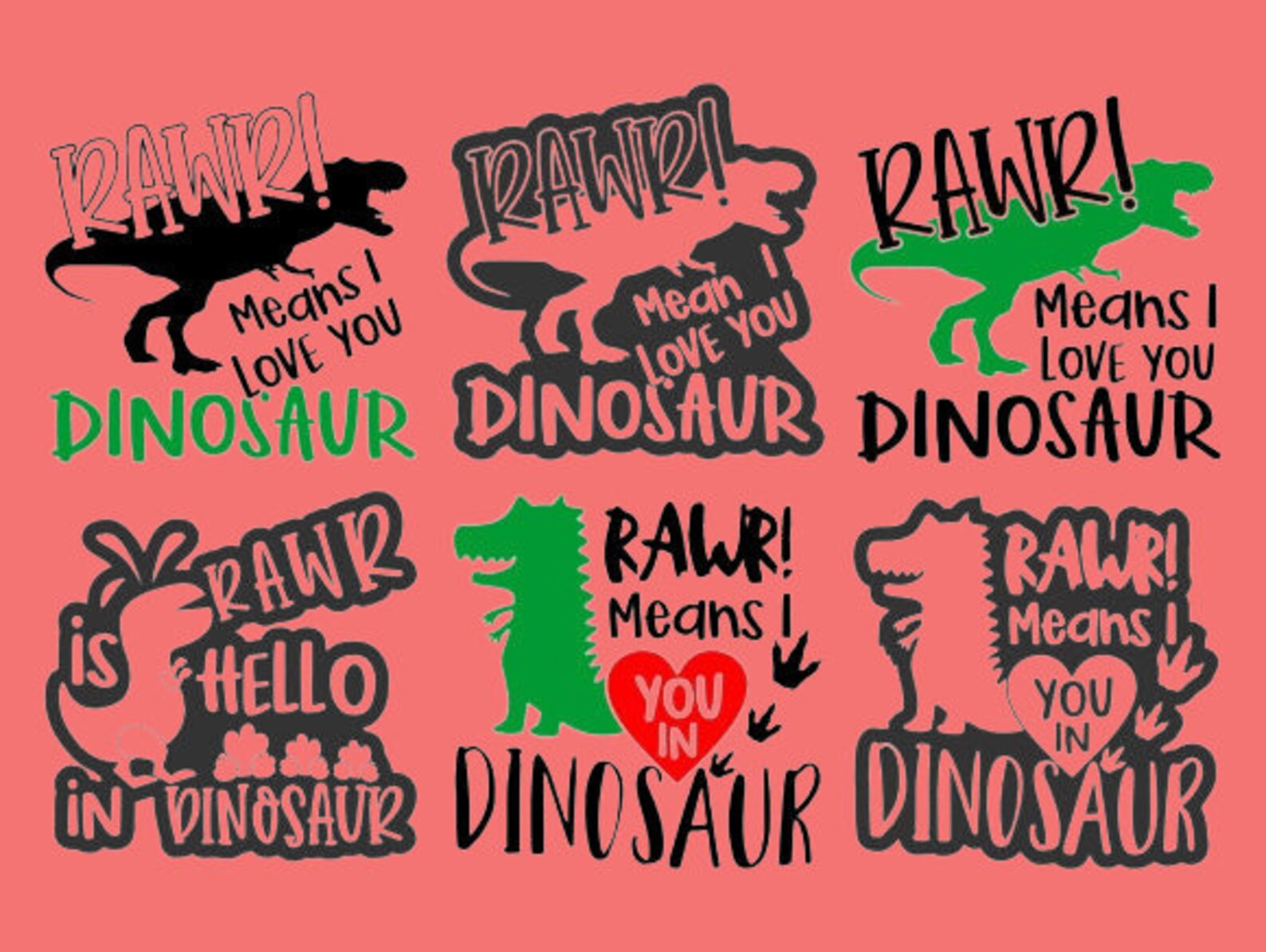 Dinosaur SVG Bundle Dinosaur Signs Svg - Etsy