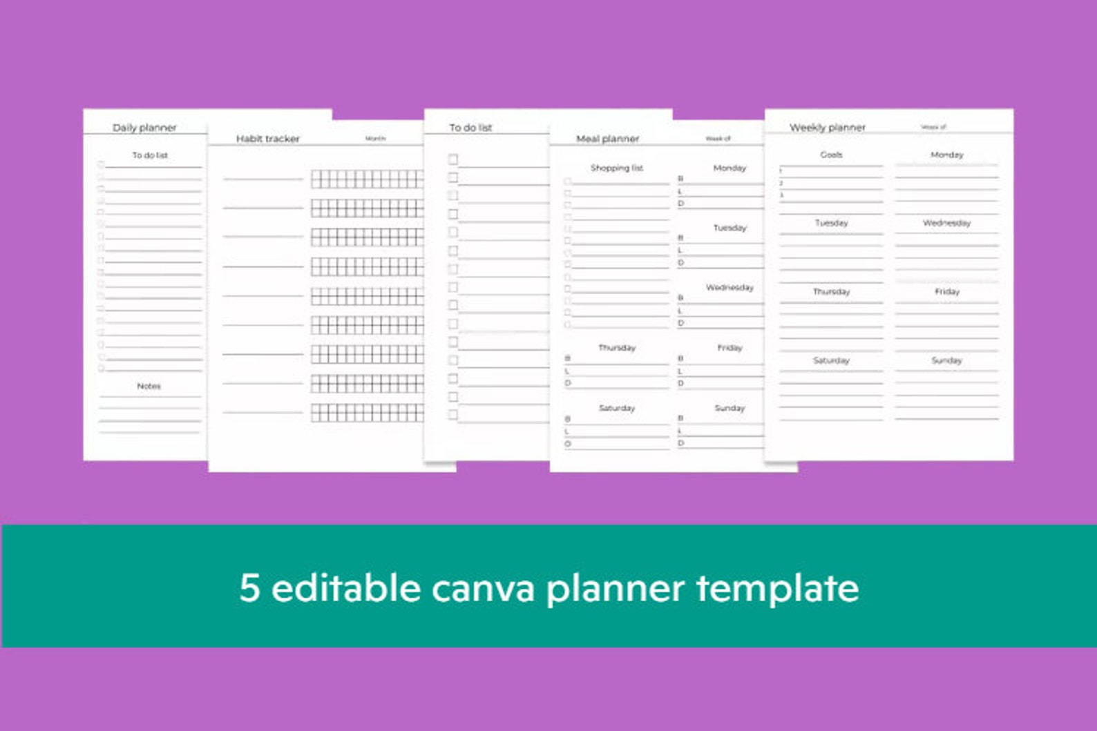 Planner Templates Canvaeditable Planner Pagescanva Template Etsy planner-templates-canvaeditable-planner-pagescanva-template-etsy