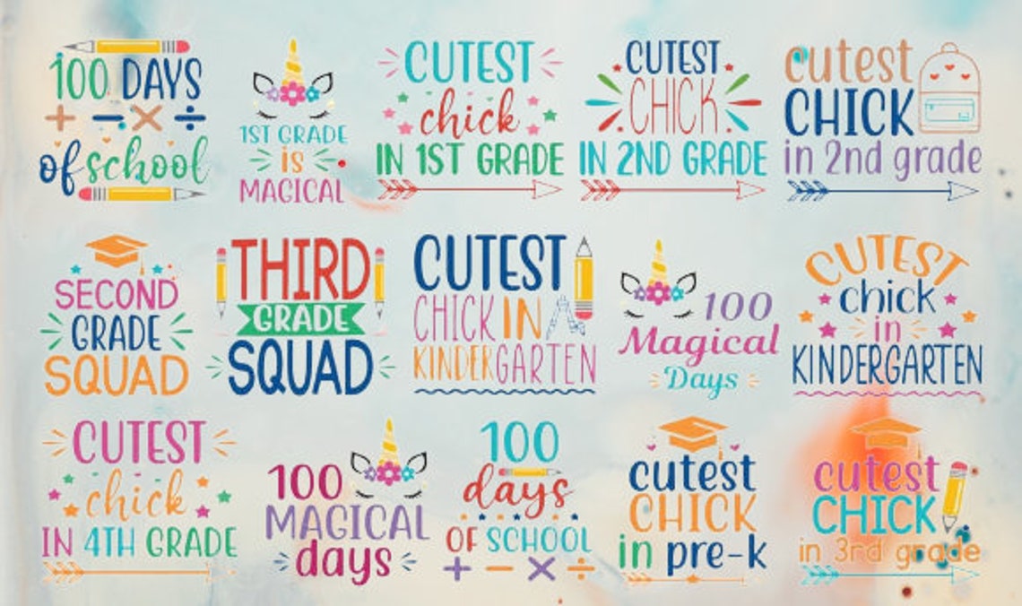 School SVG Bundle Teacher Svg Bundle Teacher Quote Svg - Etsy