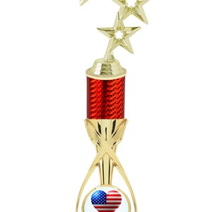 Patriotic - 4th of July Trophy. 14" Tall. Show off Your Patriotic ...