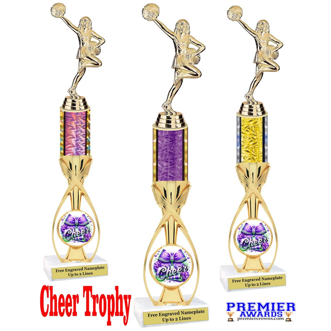 Cheer Trophy With Choice of Column. Great Trophy for Your Cheer Squads ...