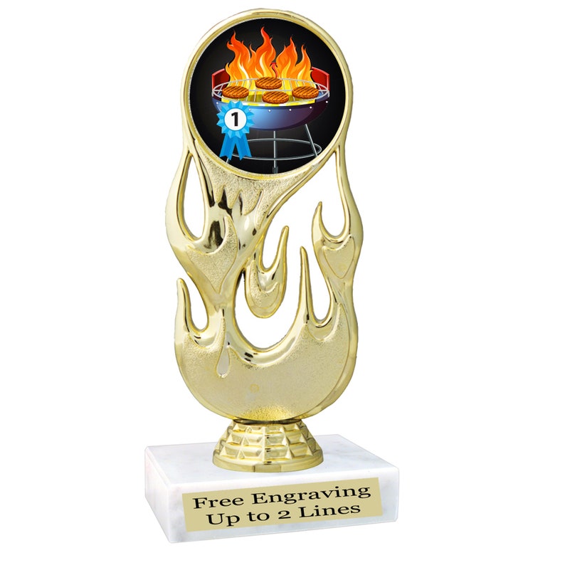 BBQ Cook off Trophy. 6" Tall With Choice of Art Work. Great Trophy for ...