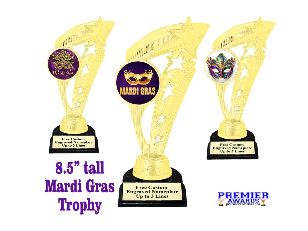 Mardi Gras Mask Trophy. Great for Your Mardi Gras Events, Masks ...