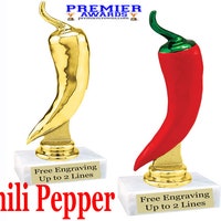 Chili Pepper Trophy. 5" Tall With Choice of Finish. Great Trophy for ...