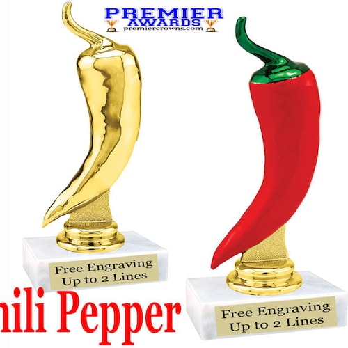 Chili Pepper Trophy. 5 Tall With Choice of Finish. Great - Etsy