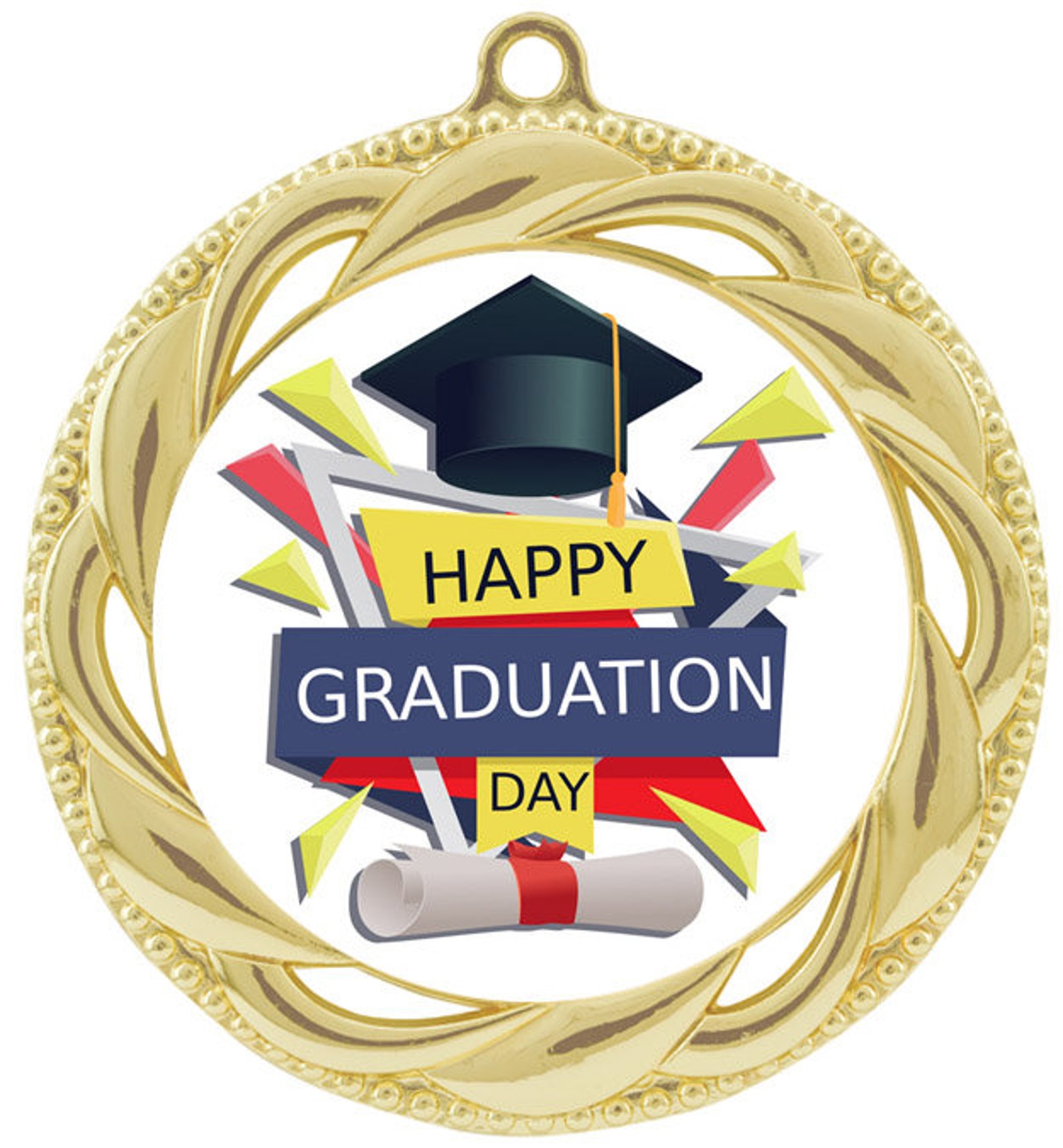 Graduation Theme Medal. Choice of 7 Designs. Includes Free Neck Ribbon ...