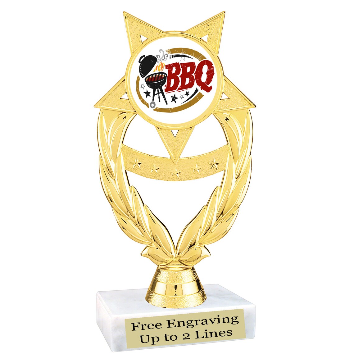 BBQ Cook Off trophy. 6 tall with choice of art work. | Etsy