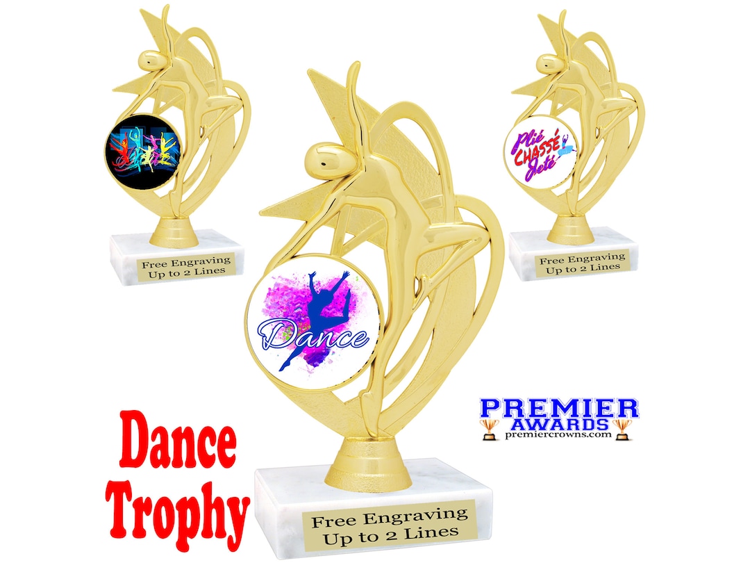 Dance Trophy With Choice of Art Work. 6" Tall. Great Award for the ...