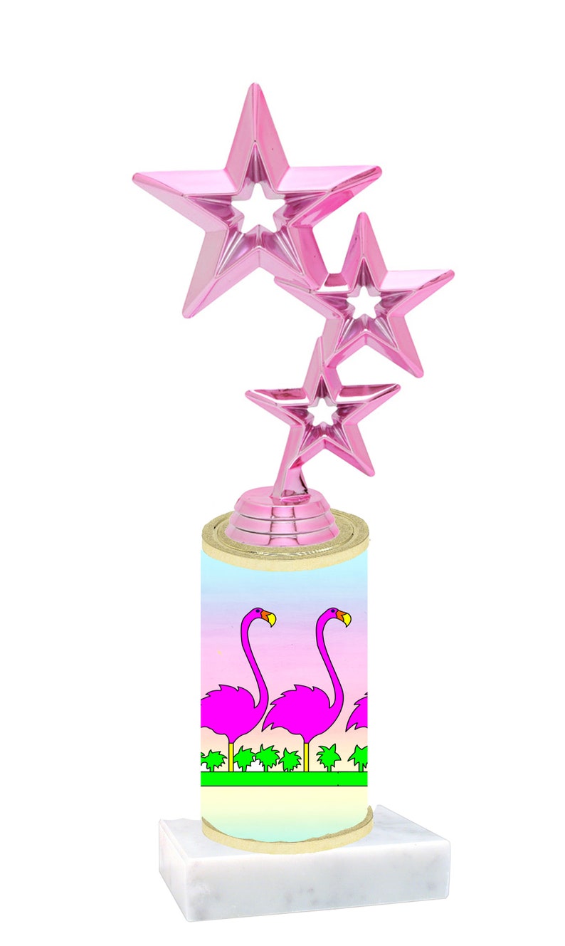 Flamingo Theme Trophy With Choice of Figure. Numerous Trophy - Etsy