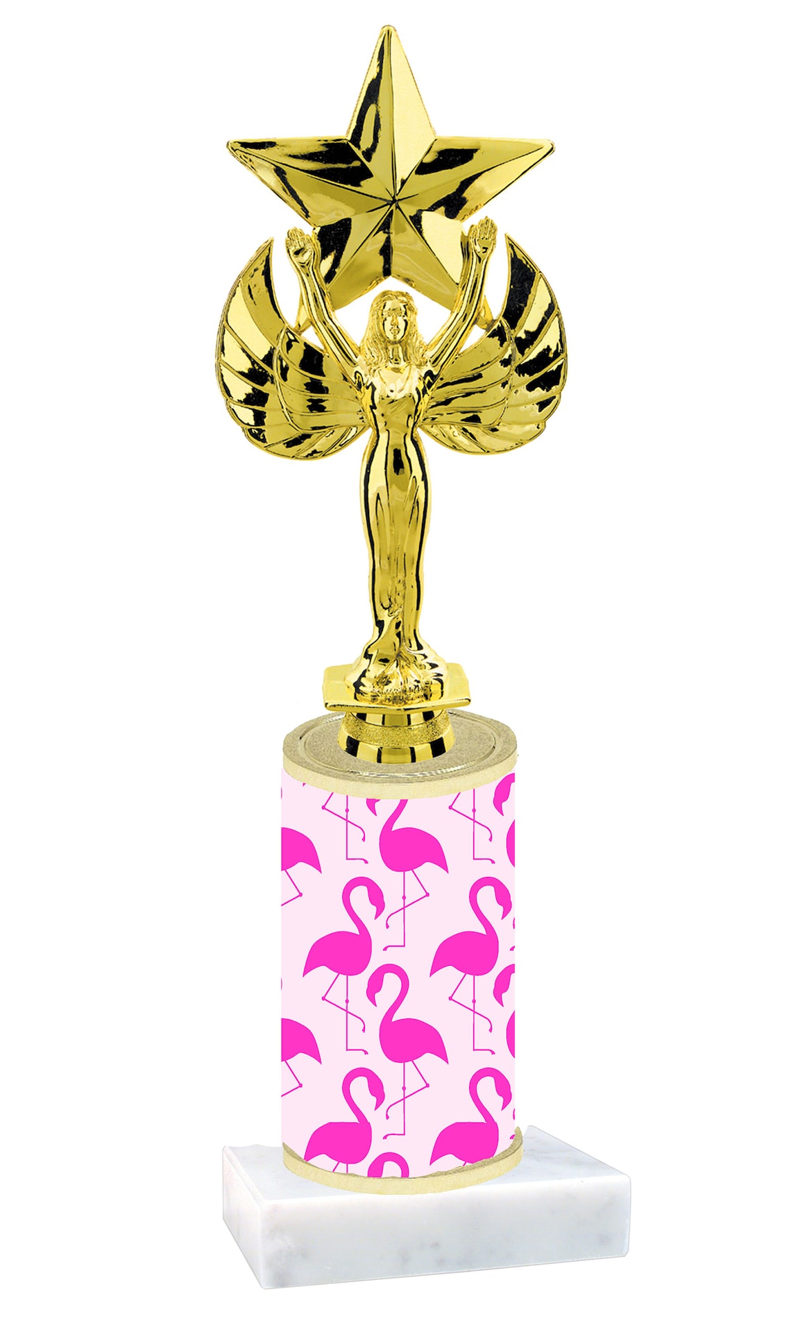 Flamingo theme trophy with choice of figure. Numerous trophy | Etsy