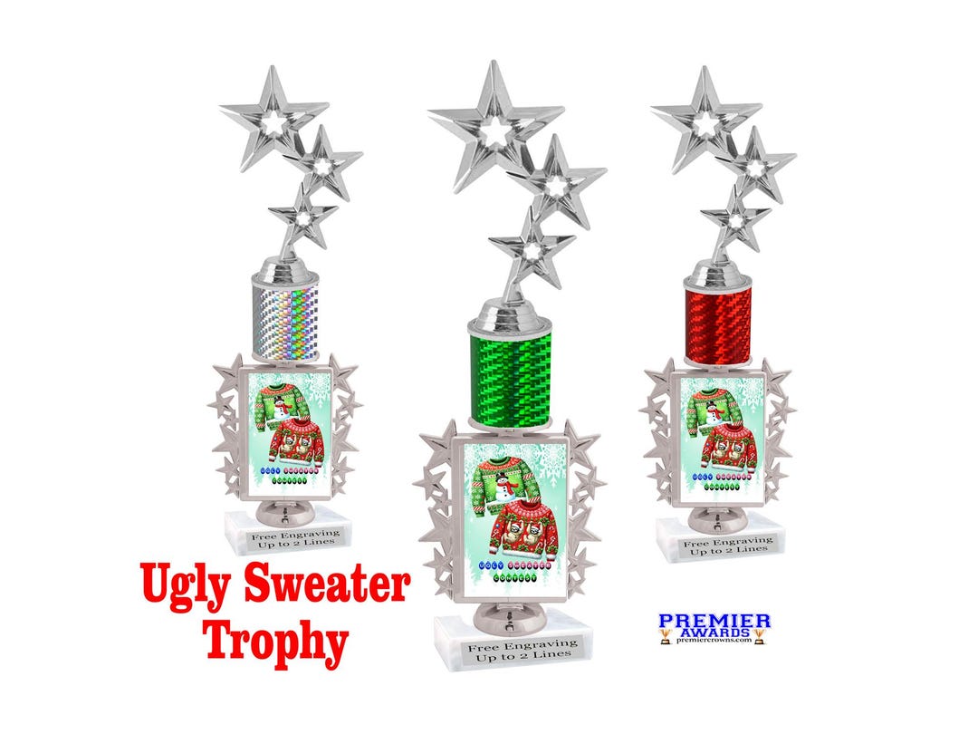 Ugly Sweater Trophy. Great Trophy for Your Holiday Events, Ugly Sweater ...