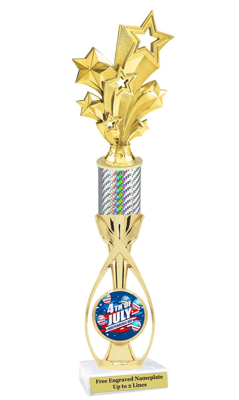 Patriotic - 4th of July Trophy. 14" Tall. Show off Your Patriotic ...