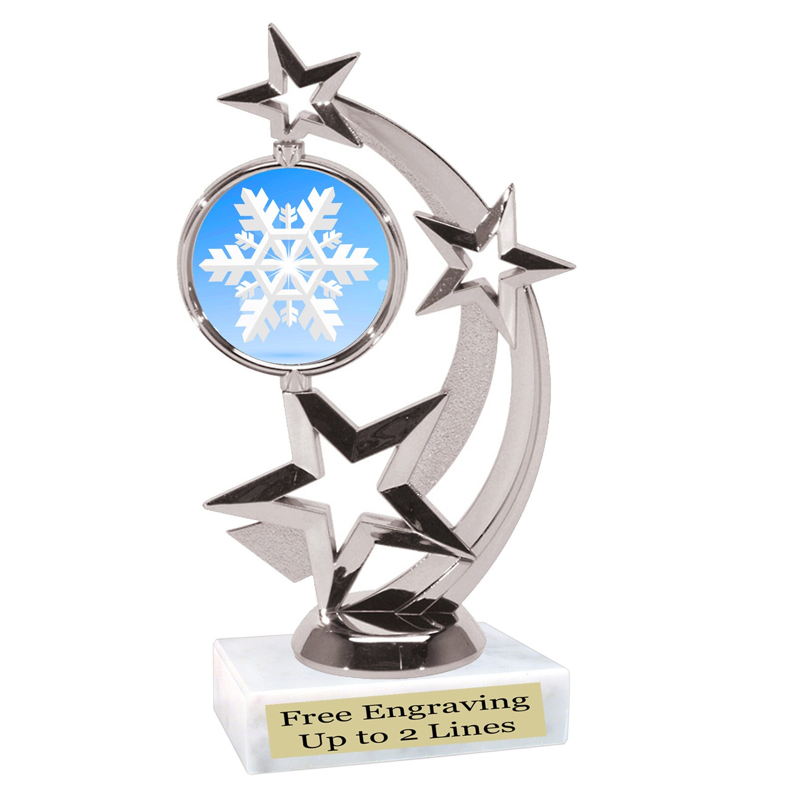Snowflake Themed Trophy. 6.5" Tall. Great Trophy for Any Christmas ...