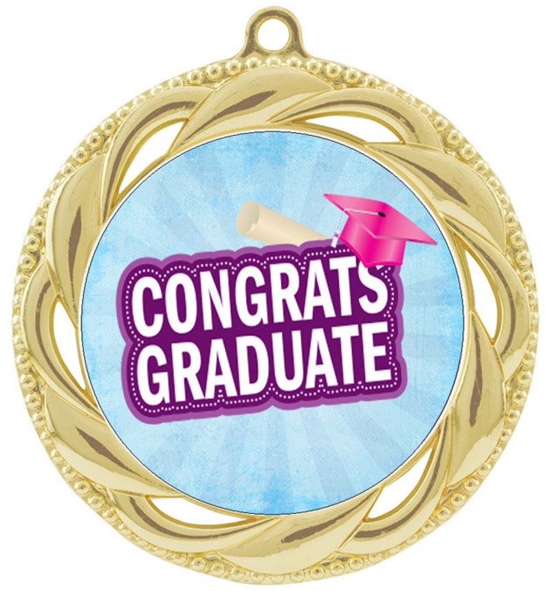 Graduation Theme Medal. Choice of 7 Designs. Includes Free Neck Ribbon ...