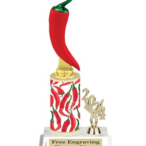 Red Chili Trophy. Great Trophy for BBQ Cook off Events, Salsa Contests ...