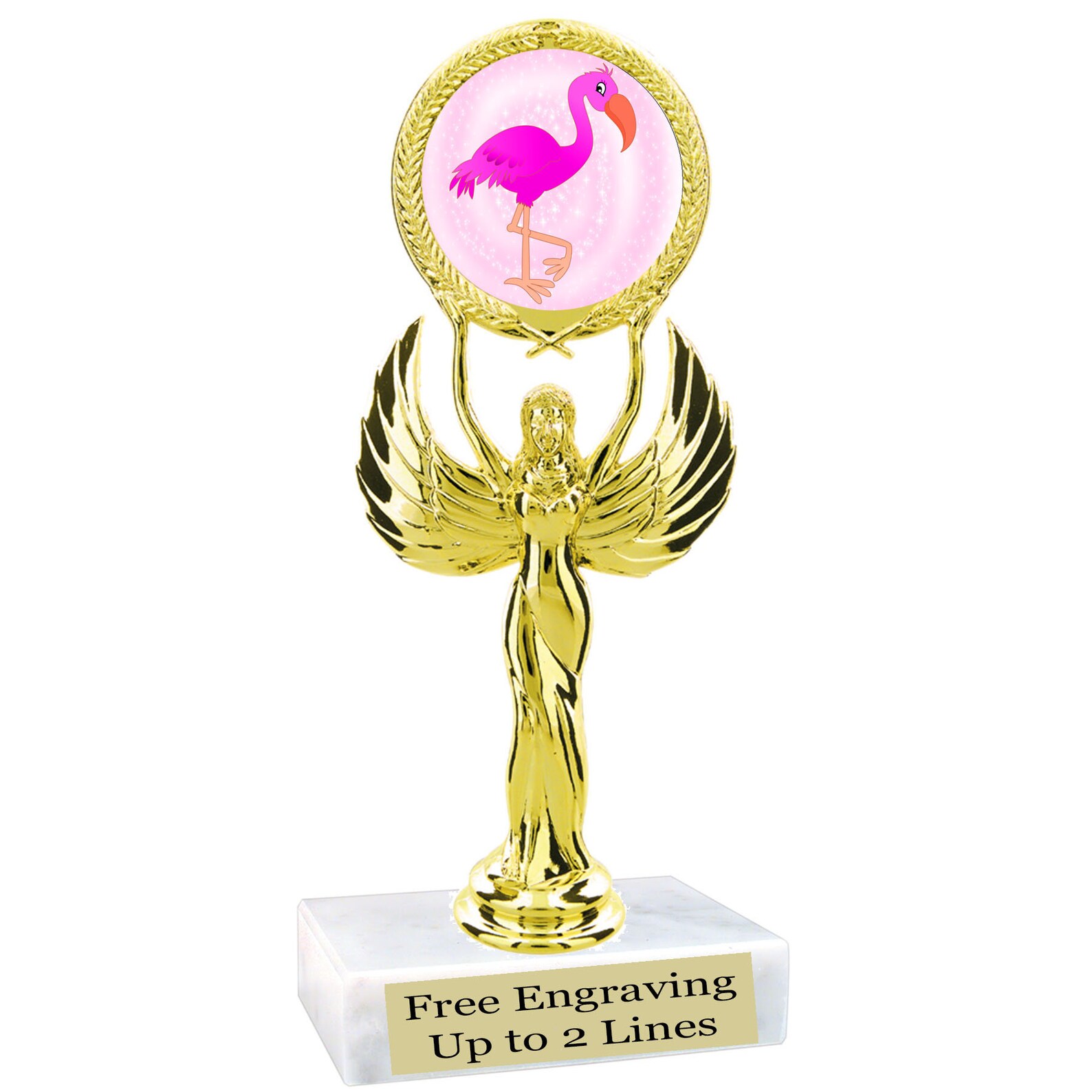 Flamingo Theme Trophy. 6 Tall Trophy With Choice of - Etsy