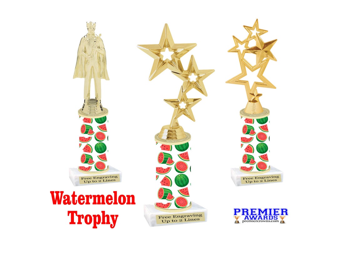 Watermelon Theme Trophy With Choice of Figure. Great for Your Eating ...