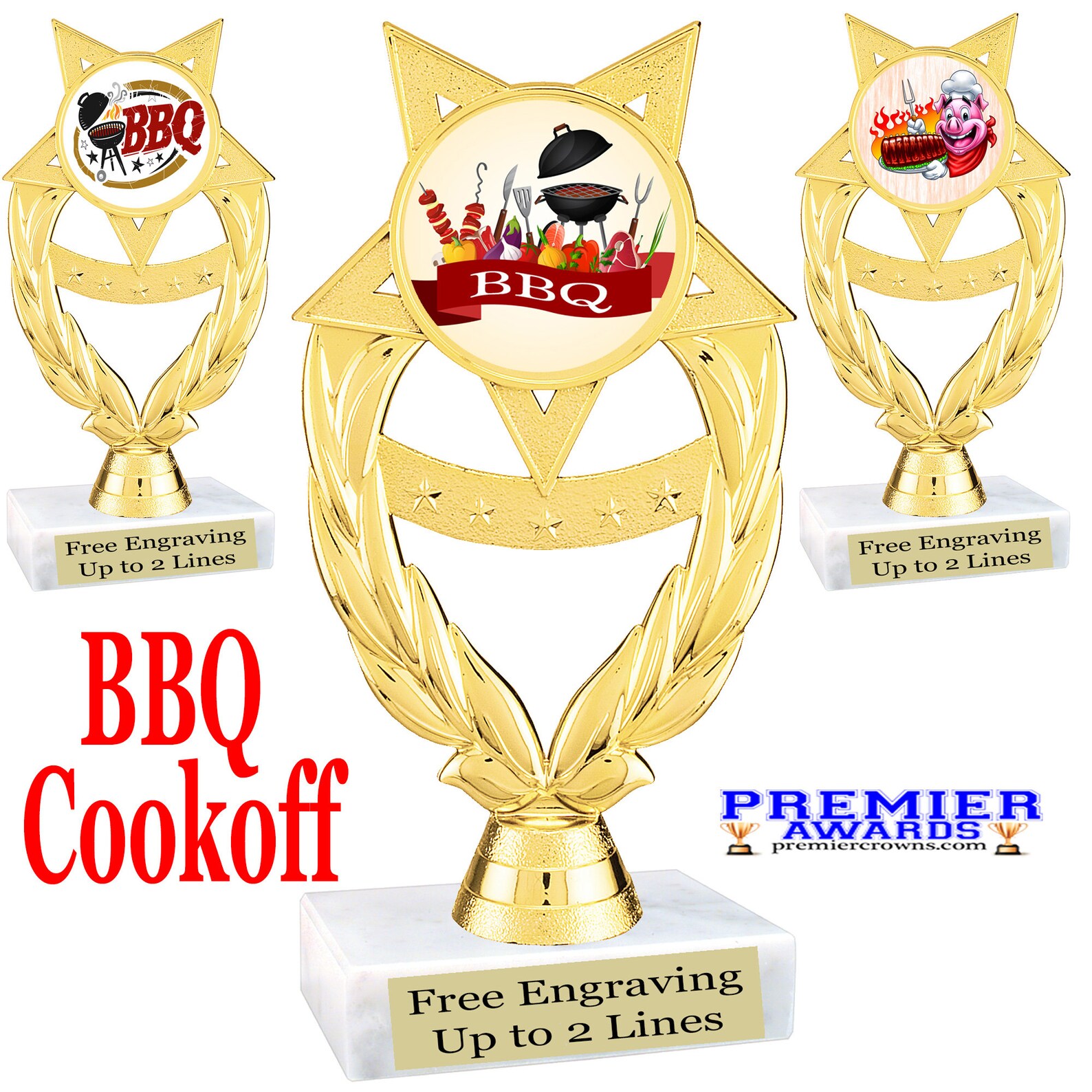 BBQ Cook off Trophy. 6 Tall With Choice of Art Work. | Etsy