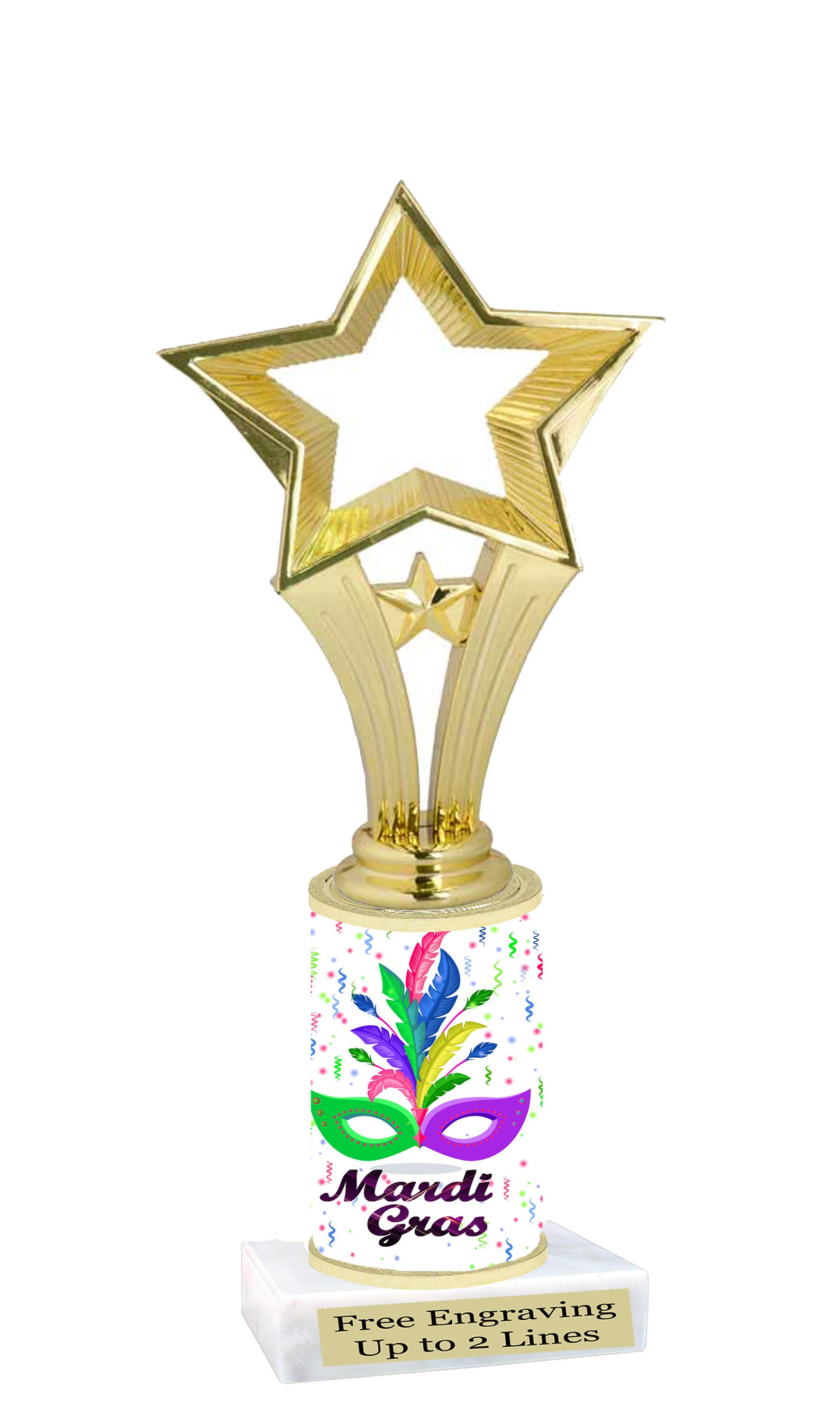 Mardi Gras Trophy. Great Trophy for Any Event, Competition, Party ...