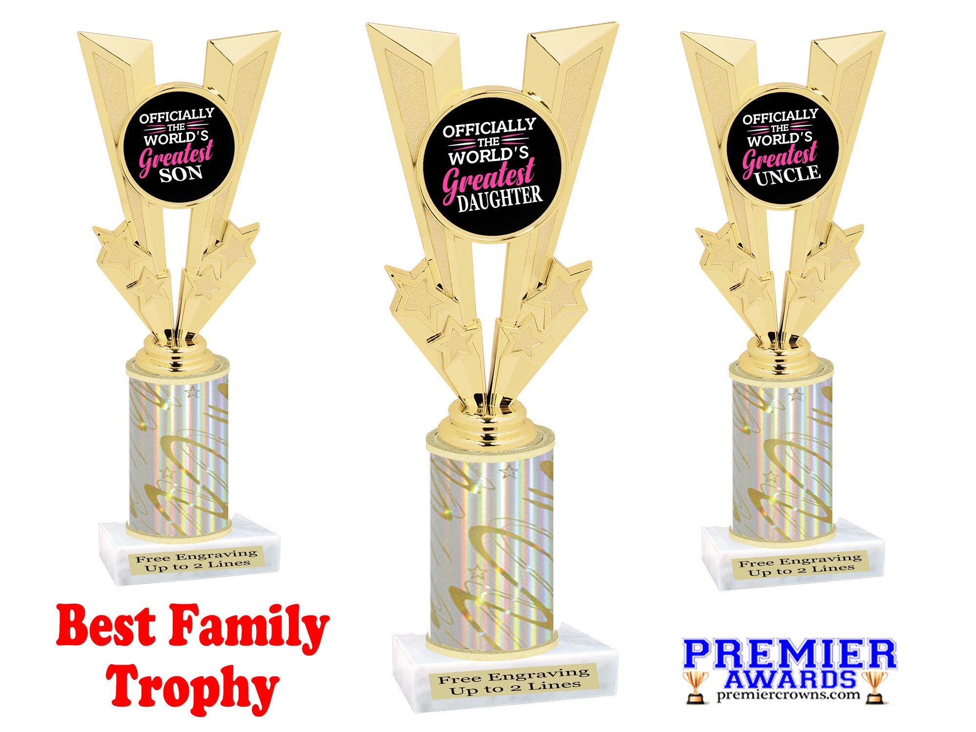 Best "family" Theme Trophy. Best Awards for Family Members Will ...