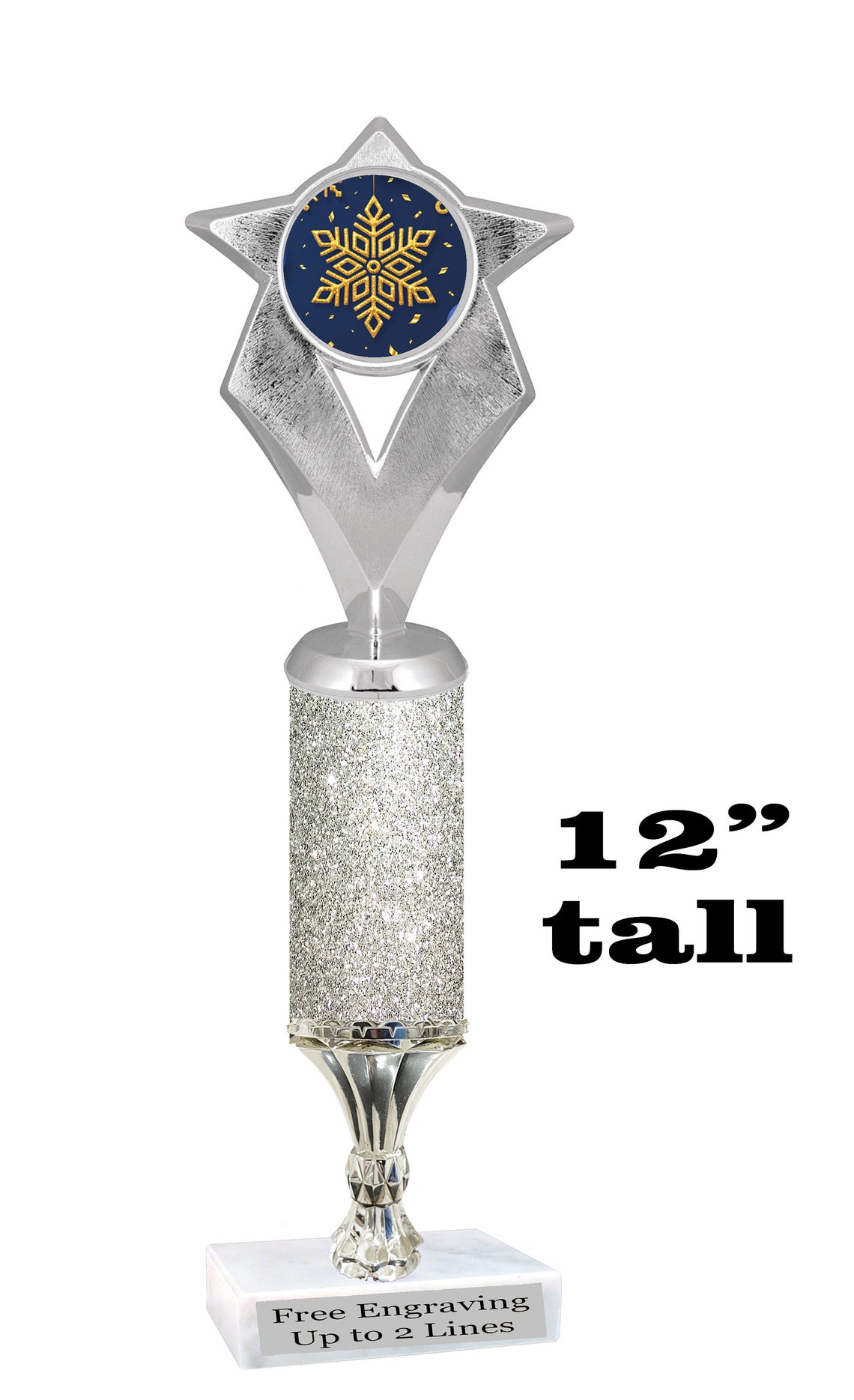 Snowflake Trophy. Great Trophy for Your Holiday Events, Santa Runs ...