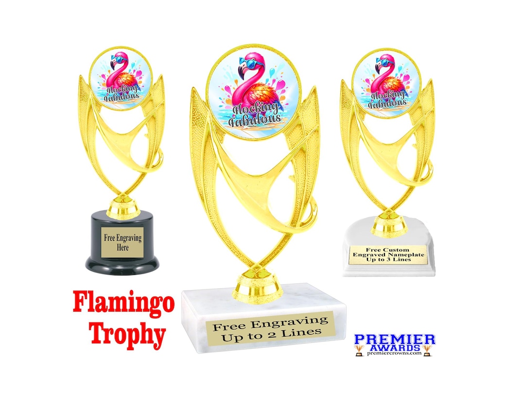 Cute Flamingo Trophy for Any Summer Event, Contest, Competition or as a ...
