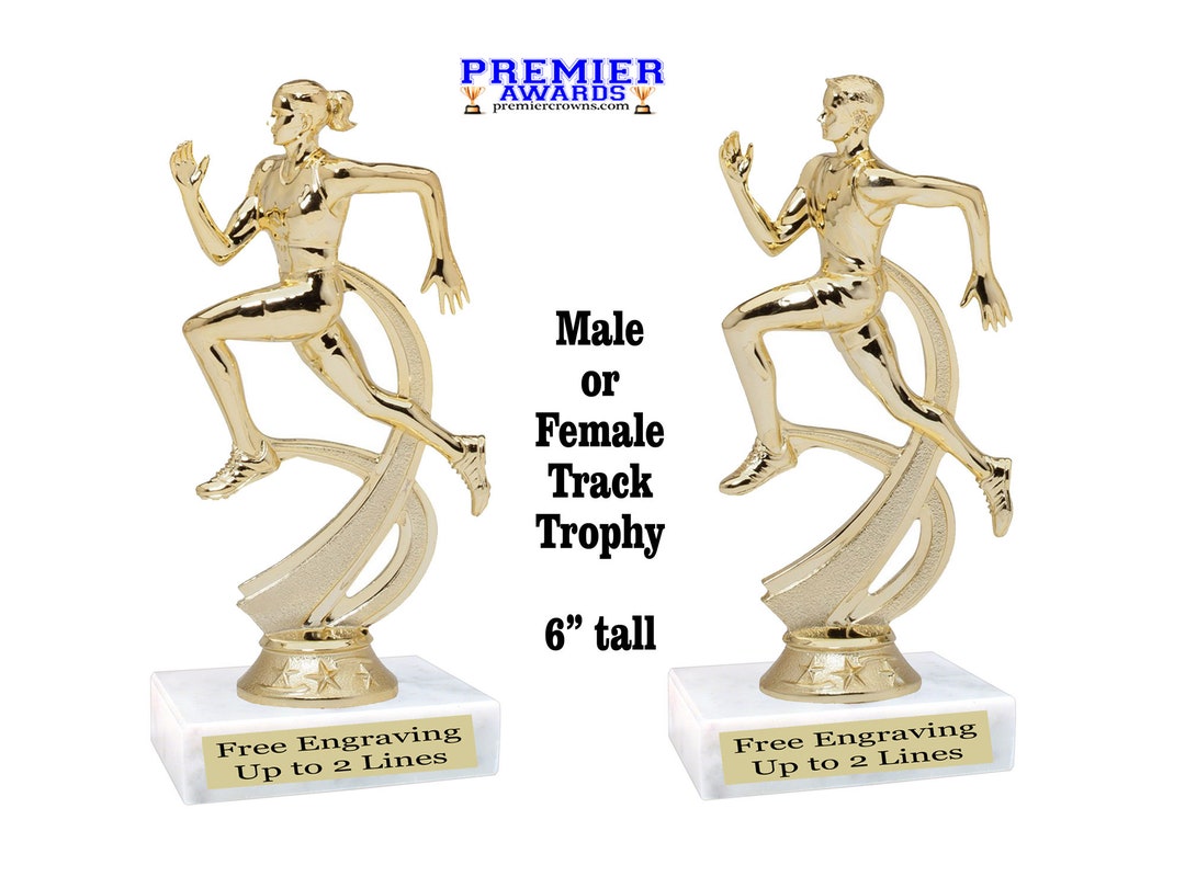 Male or Female Runner Trophy. Great for Your Marathons, Track Meets, or ...