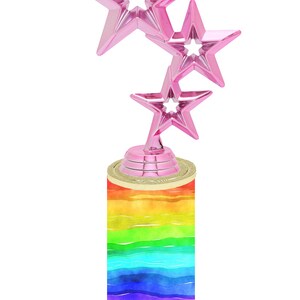 Rainbow Design Trophy With Choice of Figure. Numerous Trophy Heights ...