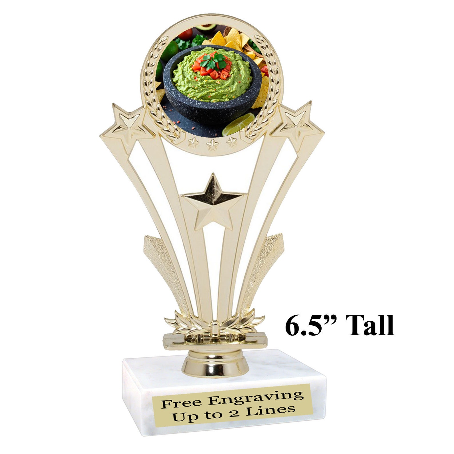 Guacamole-taco-nachos-burrito Themed Trophy. 6" Tall With Choice of Art ...