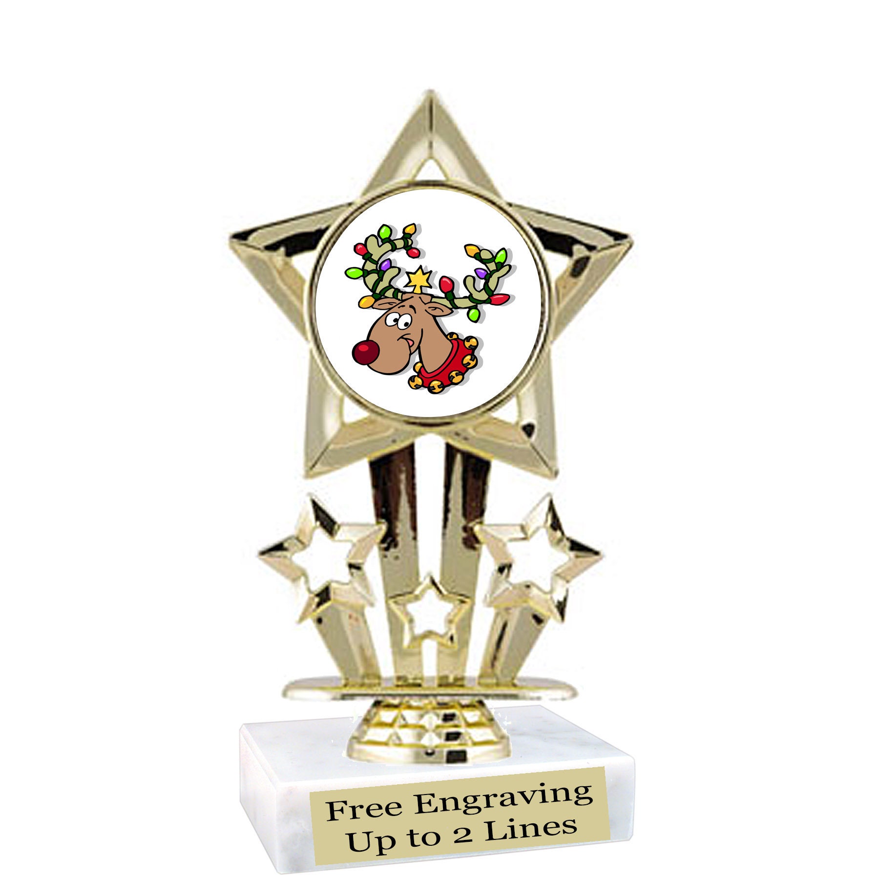 Christmas Winter Theme Trophy With Gold Figure and Choice of - Etsy