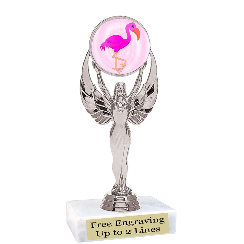 Flamingo Theme Trophy. 6 Tall Trophy With Choice of - Etsy