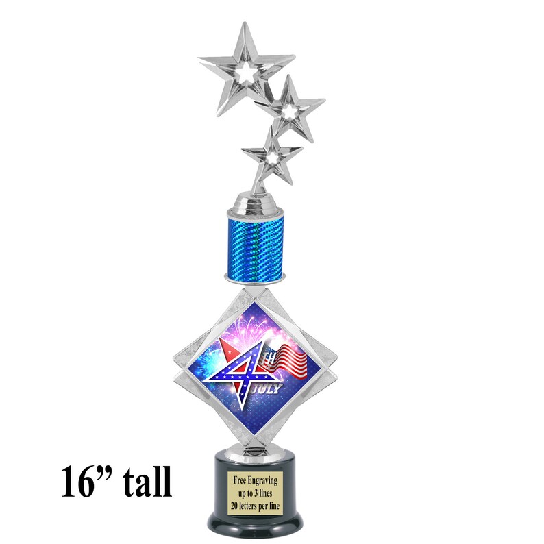 Patriotic 4th of July Trophy. 16 Tall. Show off Your - Etsy
