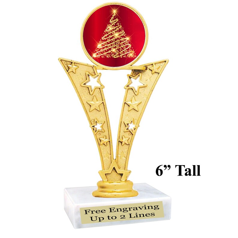 Holiday Theme Trophy. Choice of Artwork and Base. Great for Decorating ...