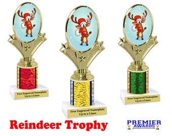 Christmas Winter Theme Trophy With Choice of Figure on Christmas Winter ...
