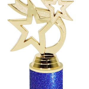 Star Trophy. 5" Tall on Choice of Glitter Column. Great Trophy for ...