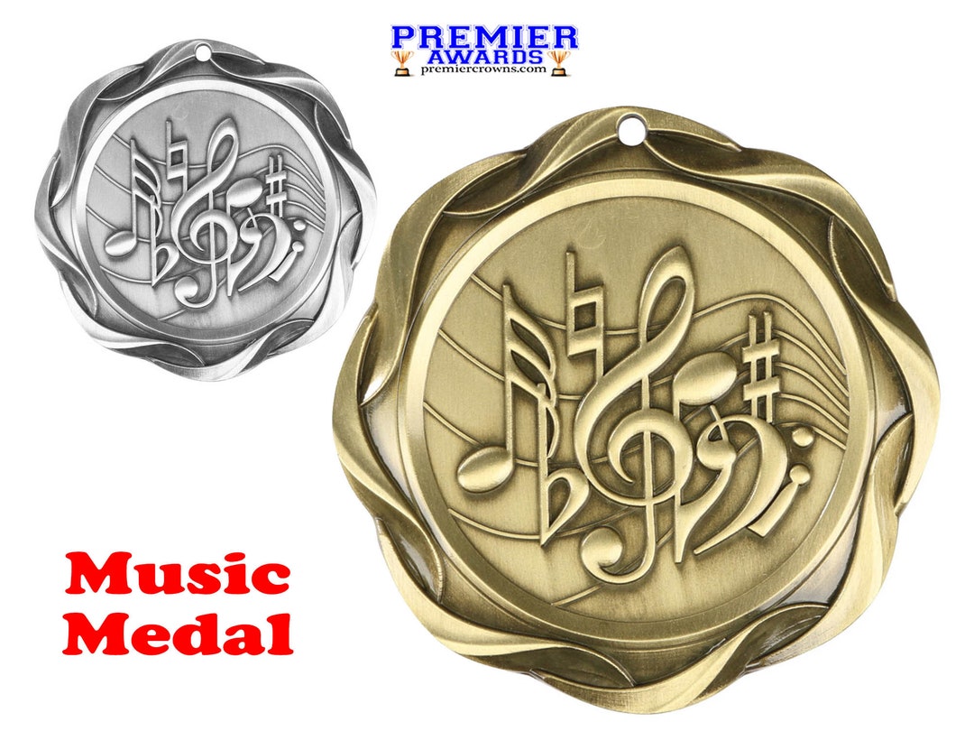 Music Theme Medal. Great Award for Schools, Contests, Competitions ...