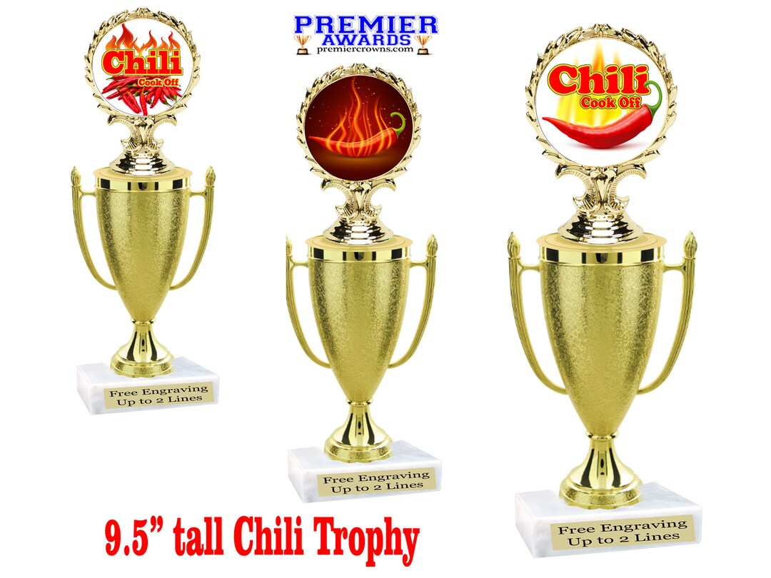 Chili Cook off Trophy. 9.5" Tall.. Great Trophy for Chili Cook off ...