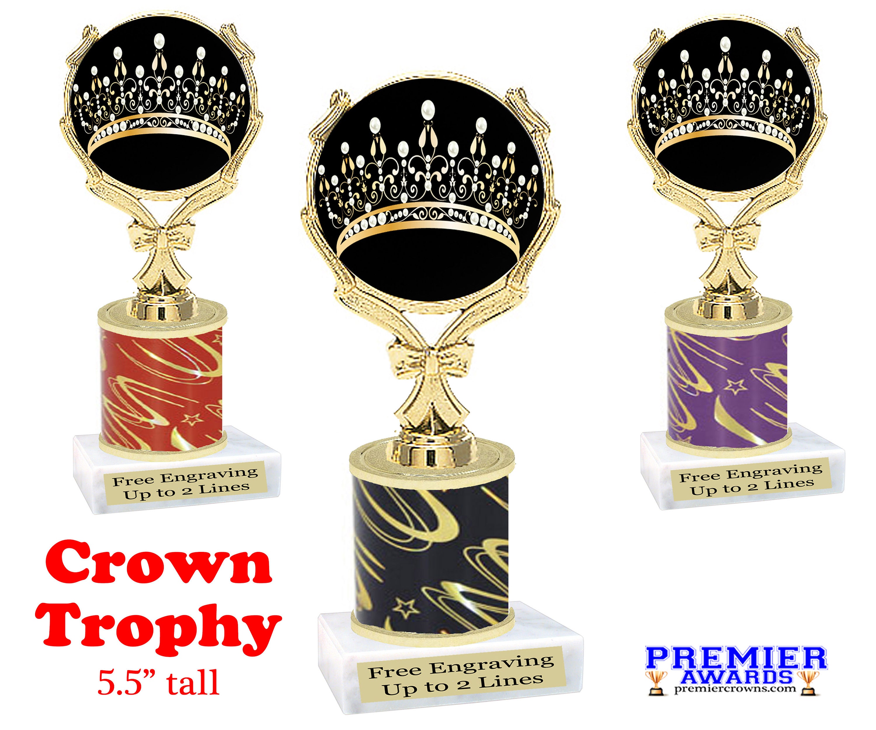 Crown Theme Trophy. Cute Trophy for Any Pageants Contests - Etsy UK