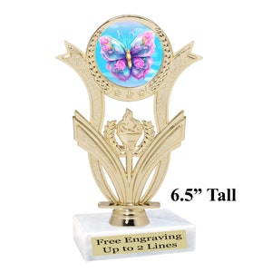 Butterfly Theme Trophy. Choice of Artwork. Great for Your Spring and ...