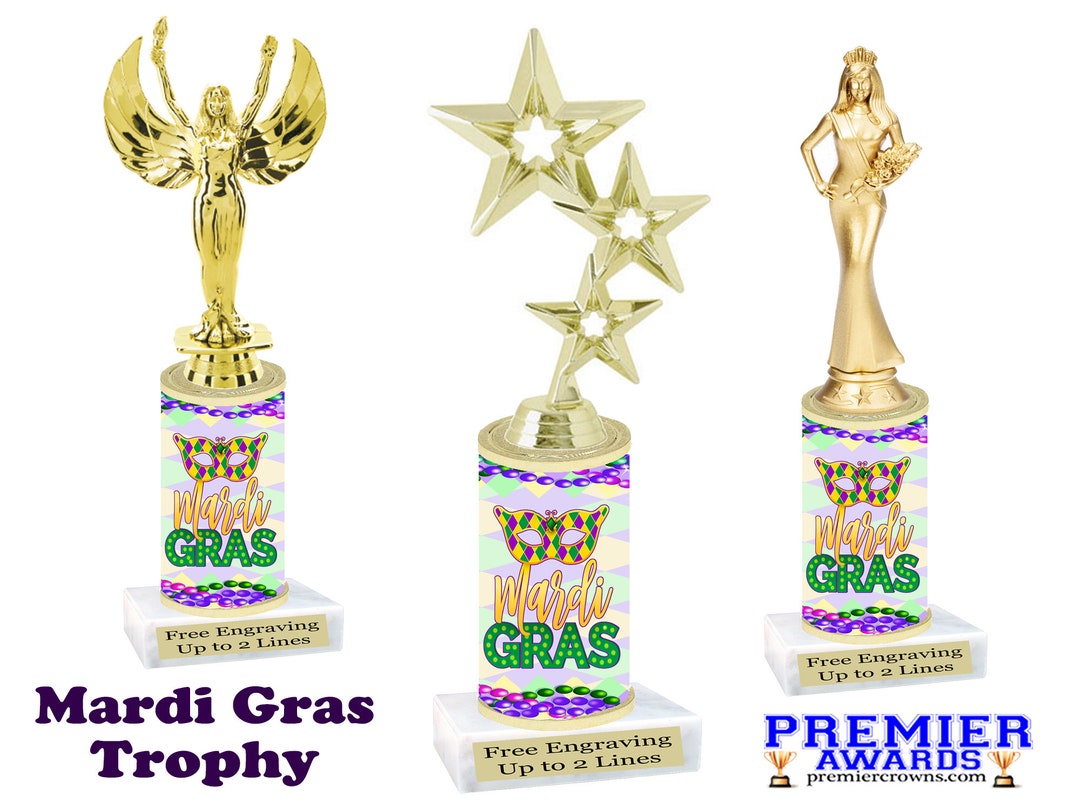 Mardi Gras Trophy. Great Trophy for Any Event, Competition, Party ...