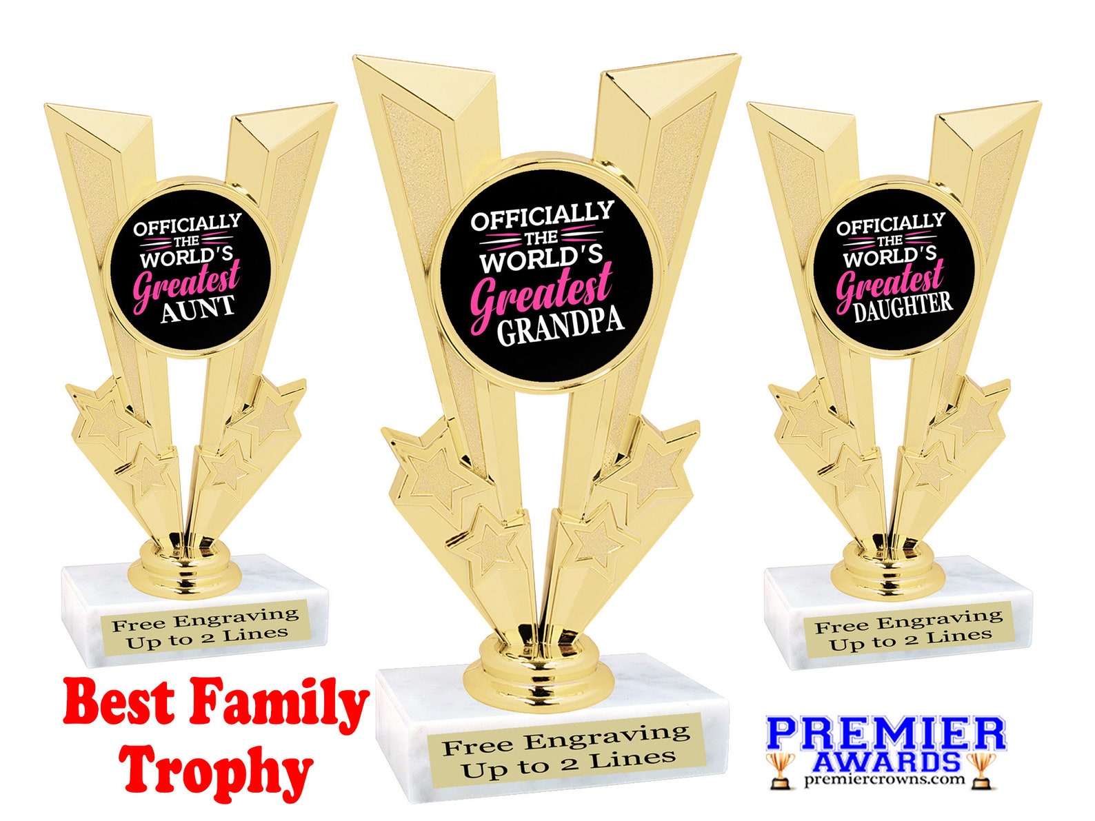 Best family Theme Trophy. Best Awards for Family - Etsy