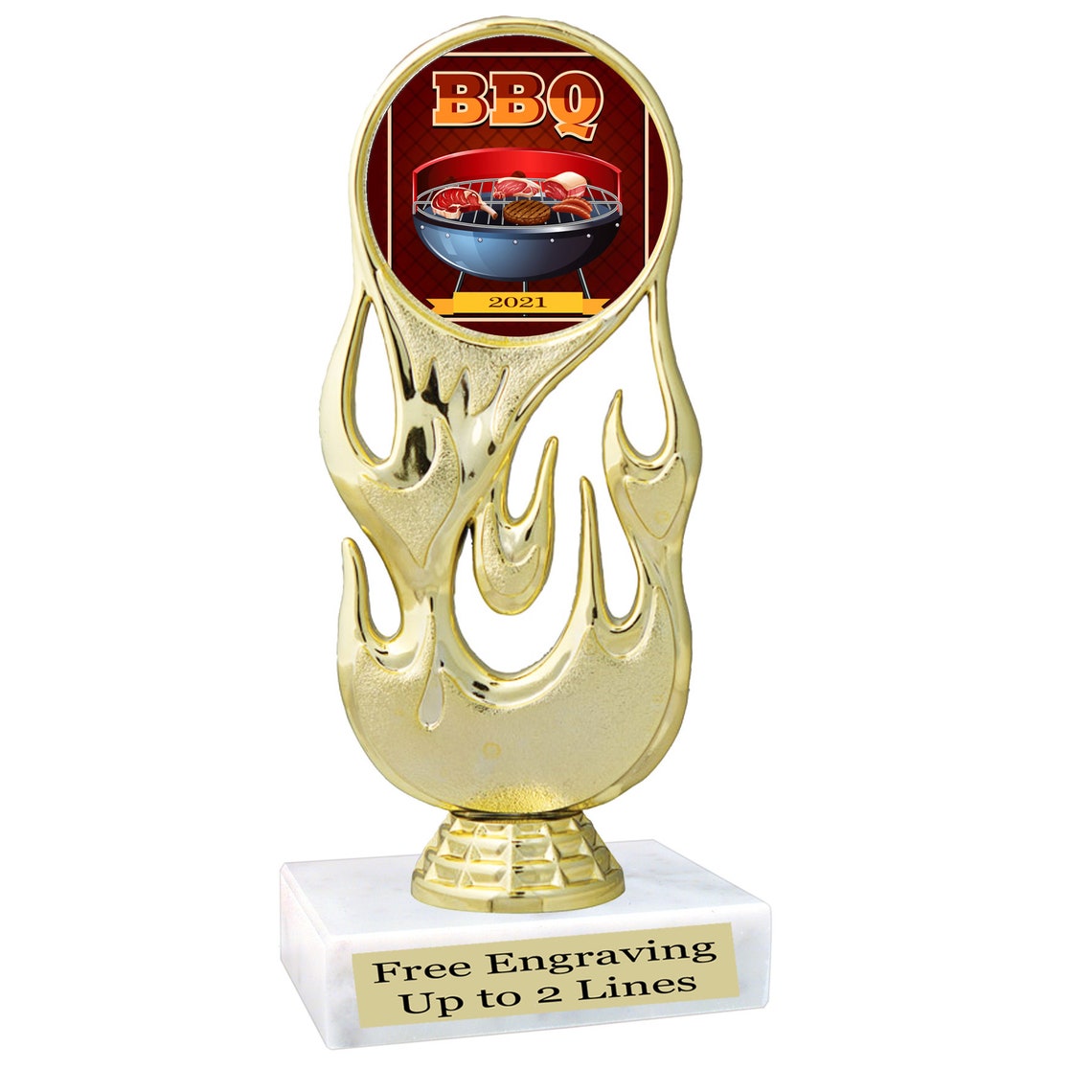 BBQ Cook off Trophy. 6" Tall With Choice of Art Work. Great Trophy for ...