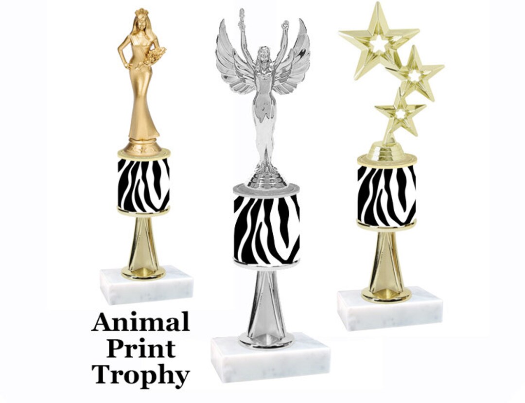 Animal Print Theme Trophy With Numerous Trophy Heights Available ...
