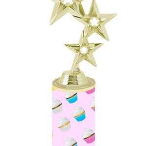Cupcake Theme Trophy With Choice of Figure. Numerous Trophy Heights ...