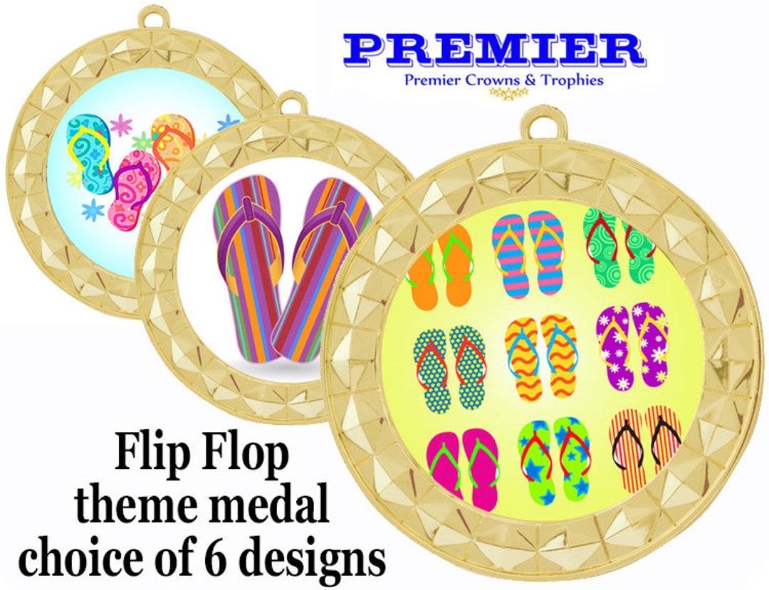 Gold Medal With Choice of Summer Theme Insert. Includes Free Neck ...