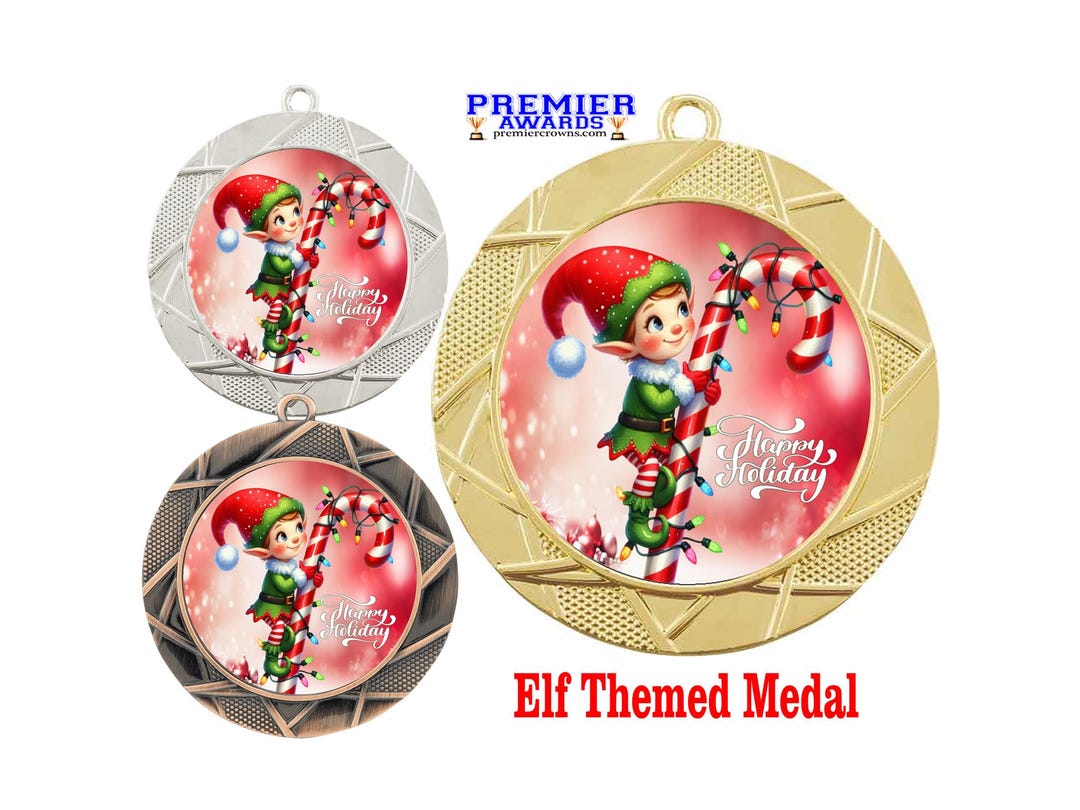 Elf Theme Medal. Great for Those Holiday Contests, Holiday Theme ...