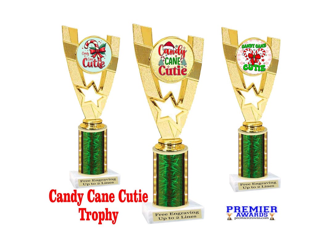 Candy Cane Cutie Trophy. Great Trophy for Your Holiday Events, Pageants ...