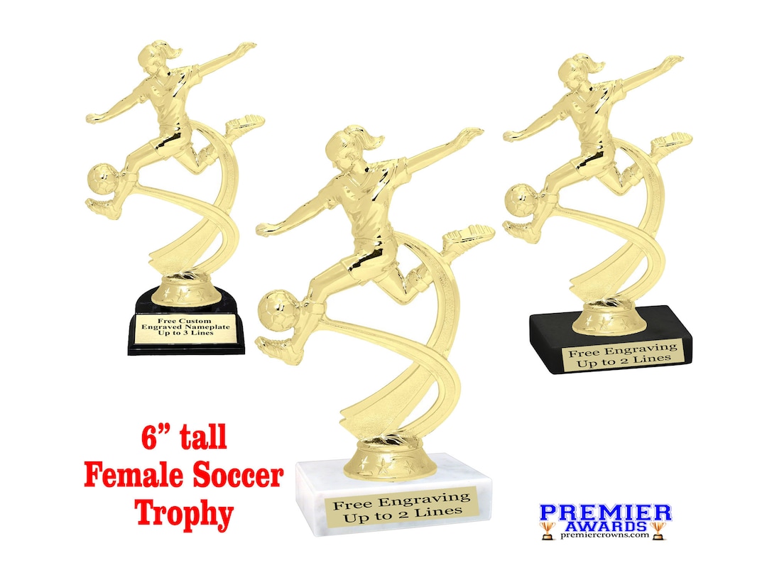 Female Soccer Trophy. 6" Tall. Great Trophy for Your Team, Schools ...